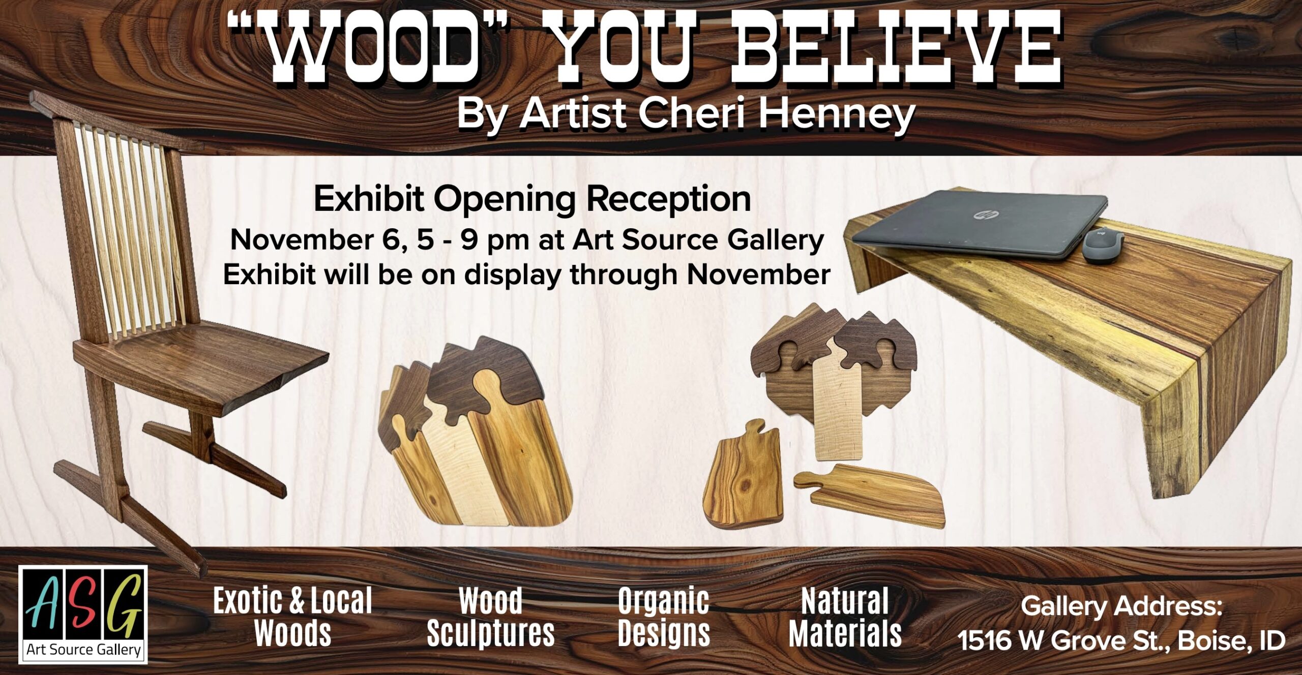 First Thursday Opening Reception of "Wood You Believe" by artist Cheri ...